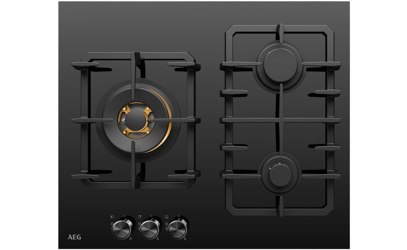 AEG 60cm Ceramic Glass Gas Cooktop HGC6366BB | Hart & Co.