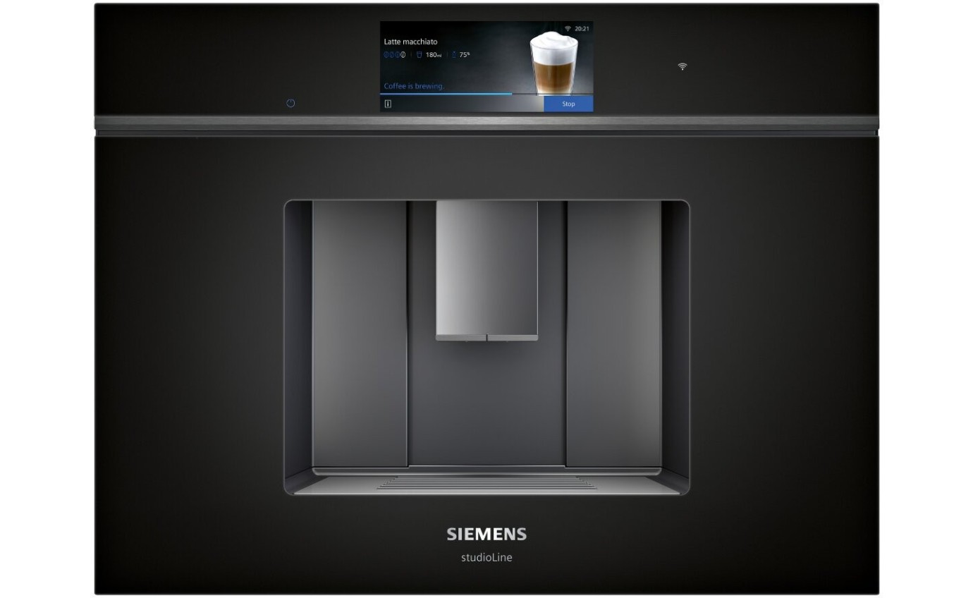 Siemens iQ700 Black Built-In Fully Automatic Coffee Machine CT918L1B0 ...