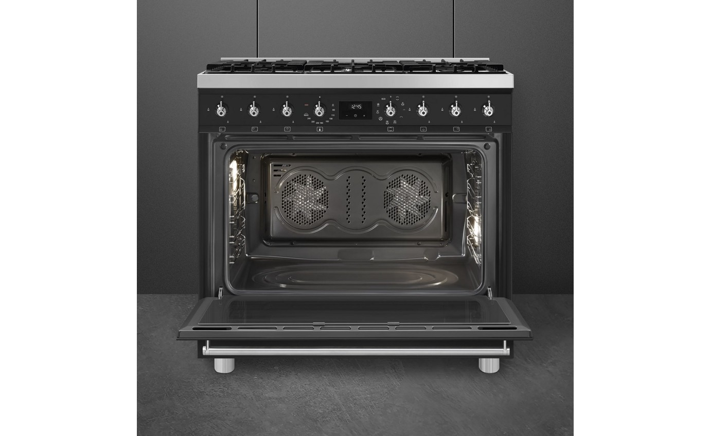 Smeg 90cm Classic Freestanding Dual Fuel Cooker CS9GMMBA2 | Hart & Co.